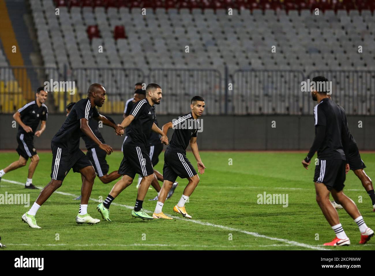 training of the Libyan national team, before the match between Egypt ...