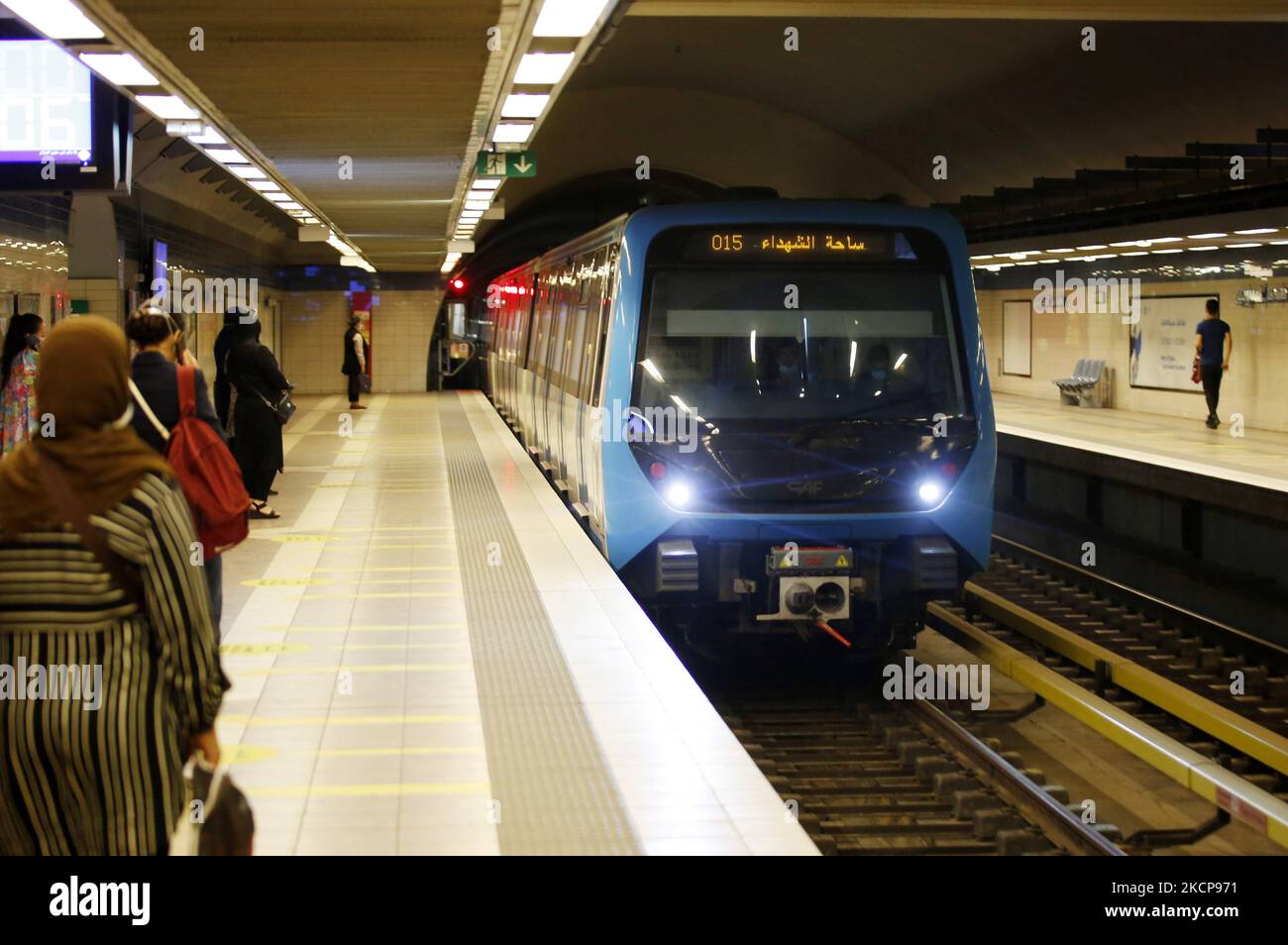 The Algiers metro resumed its activities, in Algiers in Algeria on ...
