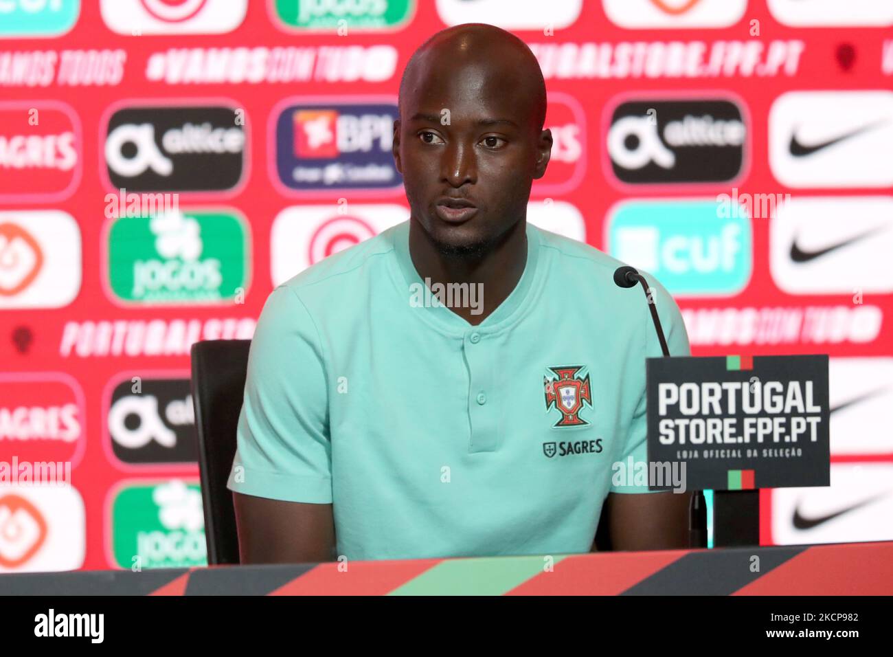 Portugal's midfielder Danilo attends a press conference at Cidade do ...