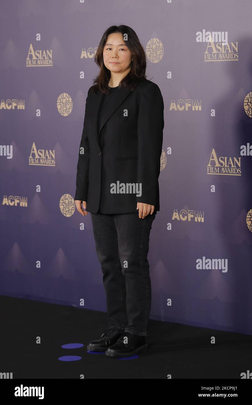 Director Hong Ui-Jung attends the 15th Asian Film Awards during the ...
