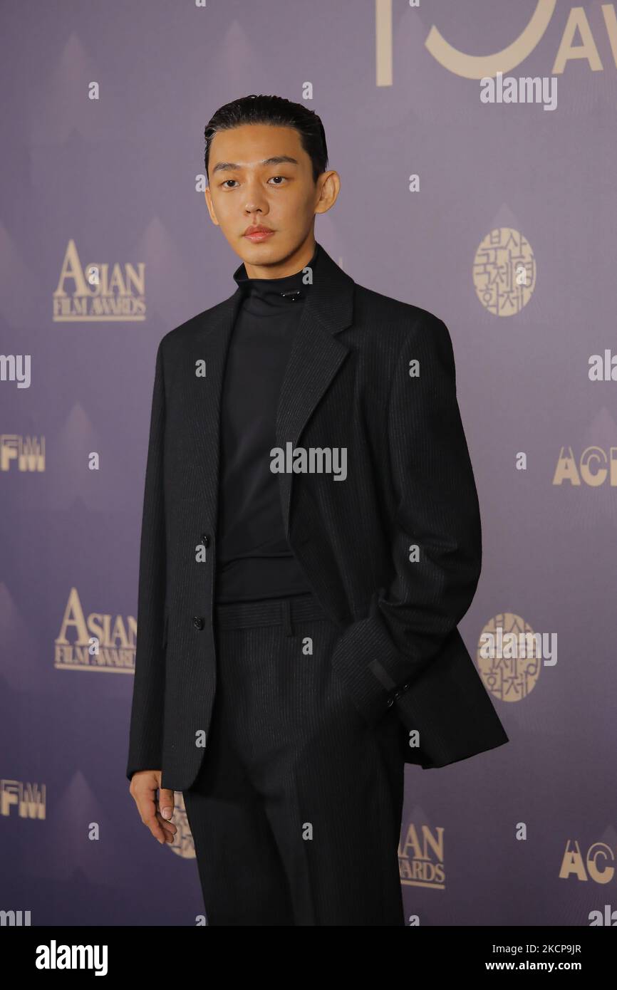 Actor Yoo Ah-in attends the 15th Asian Film Awards during the 26th ...