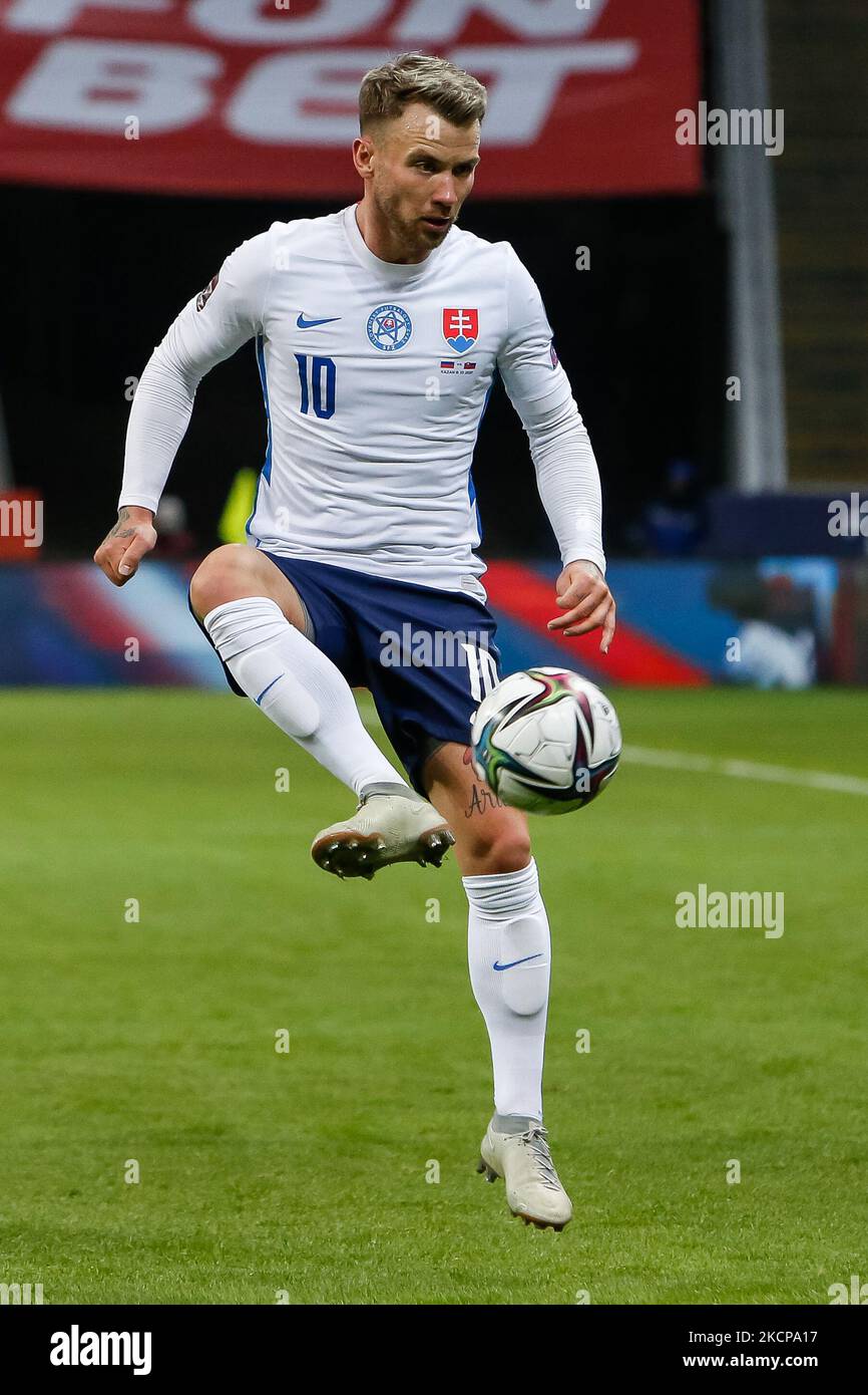 Albert Rusnak of Slovakia in action during the FIFA World Cup Qatar ...