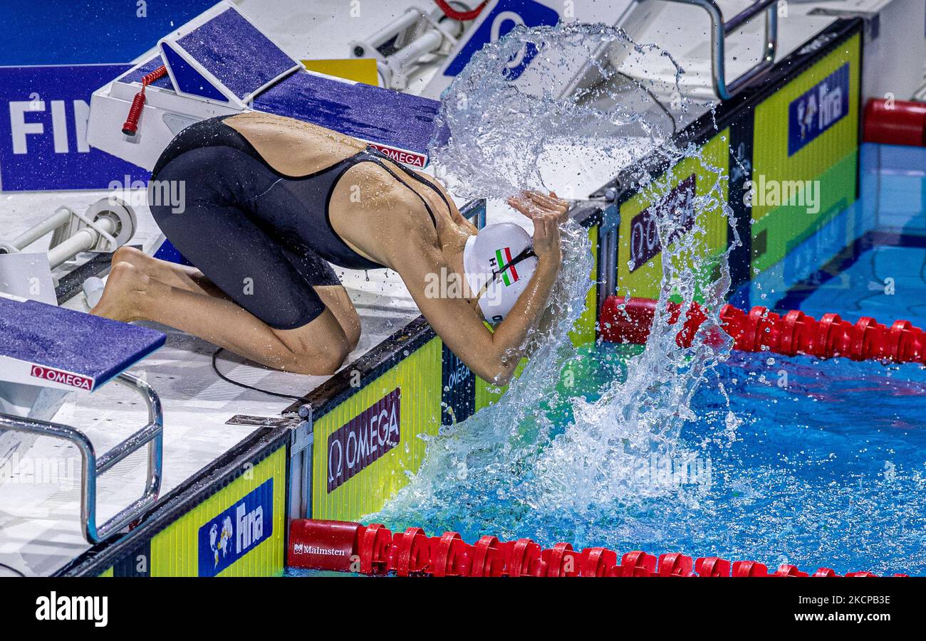 Minna Abraham of Hungary warm up before the Women's 200m Individual ...