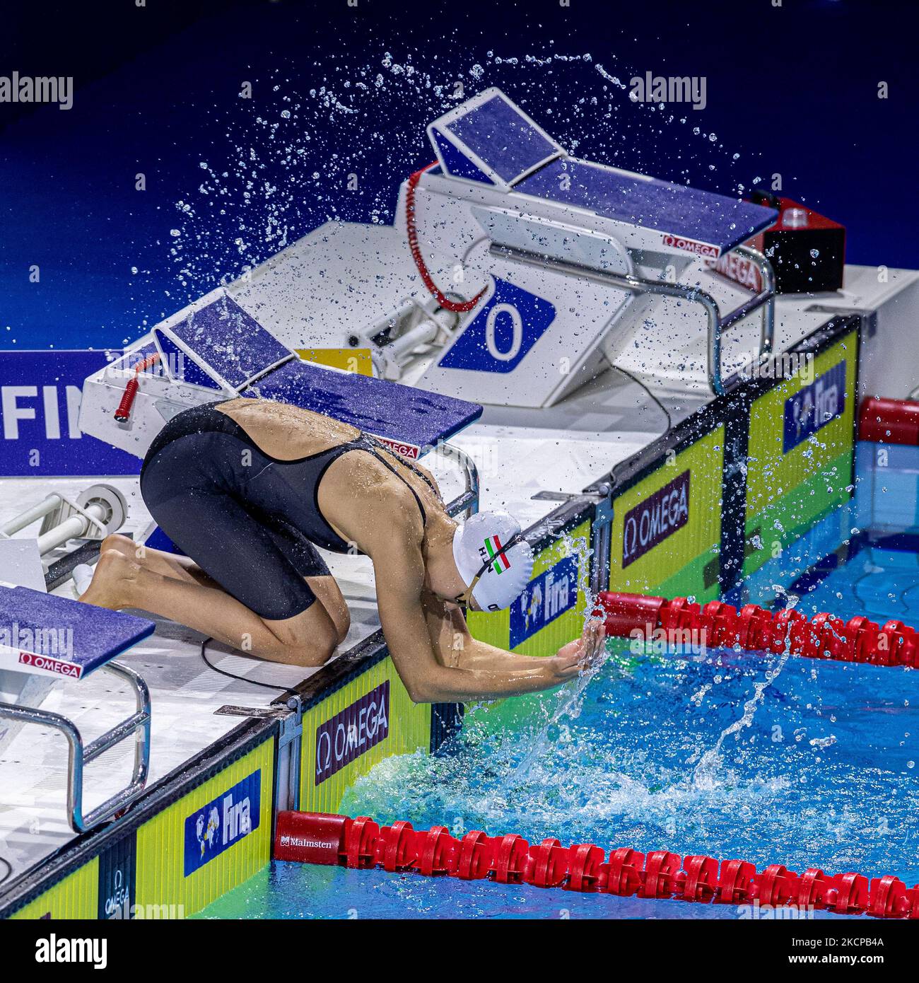 Minna Abraham of Hungary warm up before the Women's 200m Individual ...