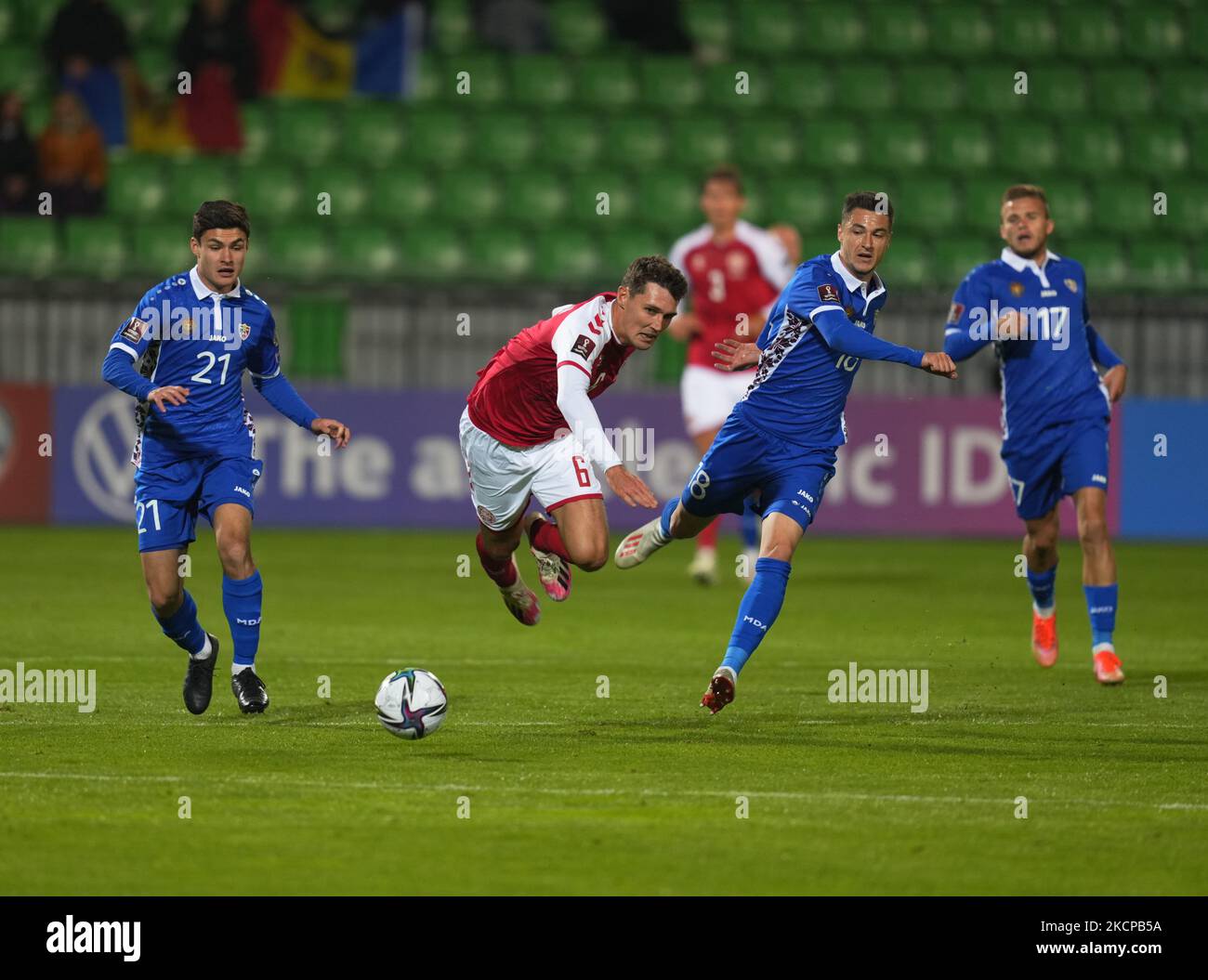 Andreas Christensen of Denmark during Moldova against Denmark, World ...