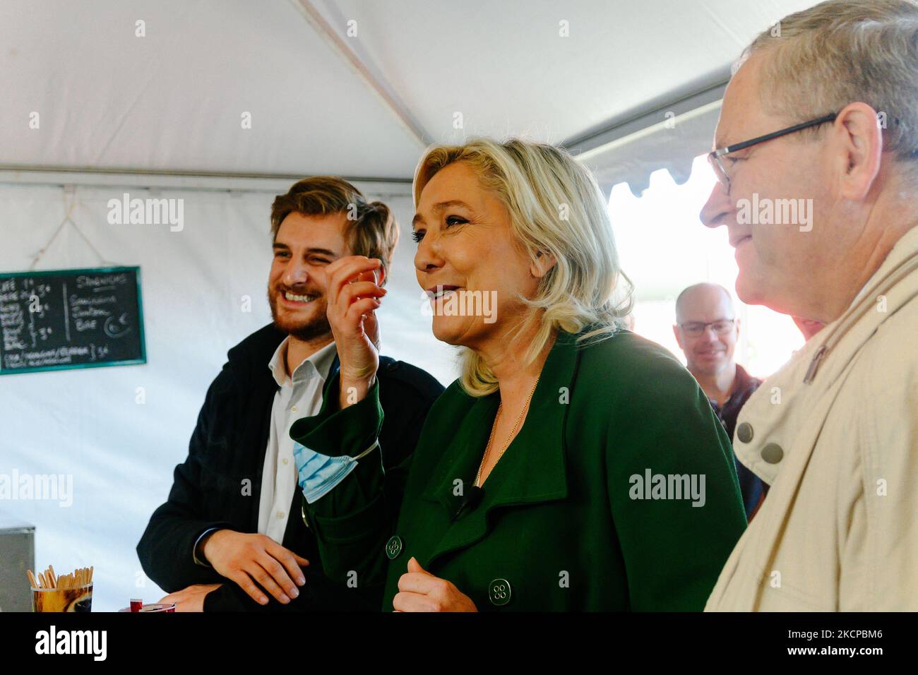 France, 2021-10-07. Marine Le Pen, far right-wing political figure ...