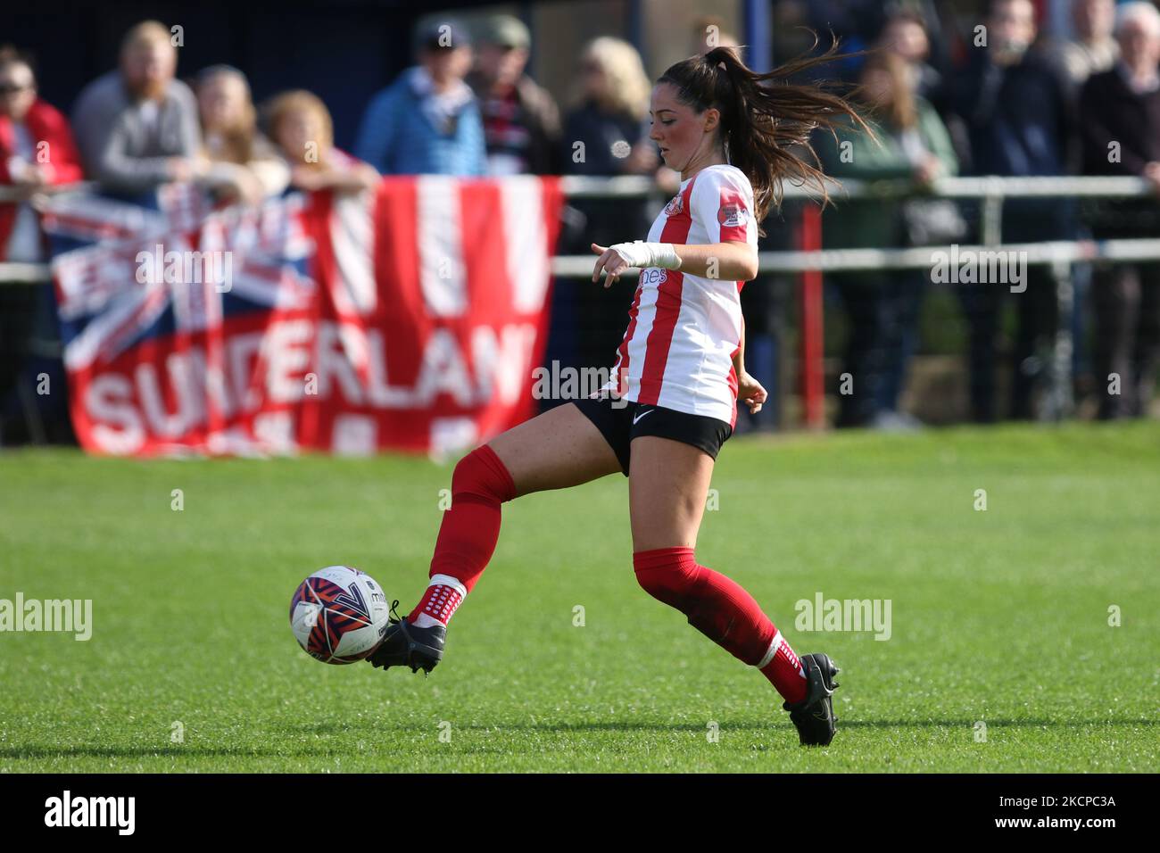 Neve Herron of Sunderland in action during the FA Women's Championship ...