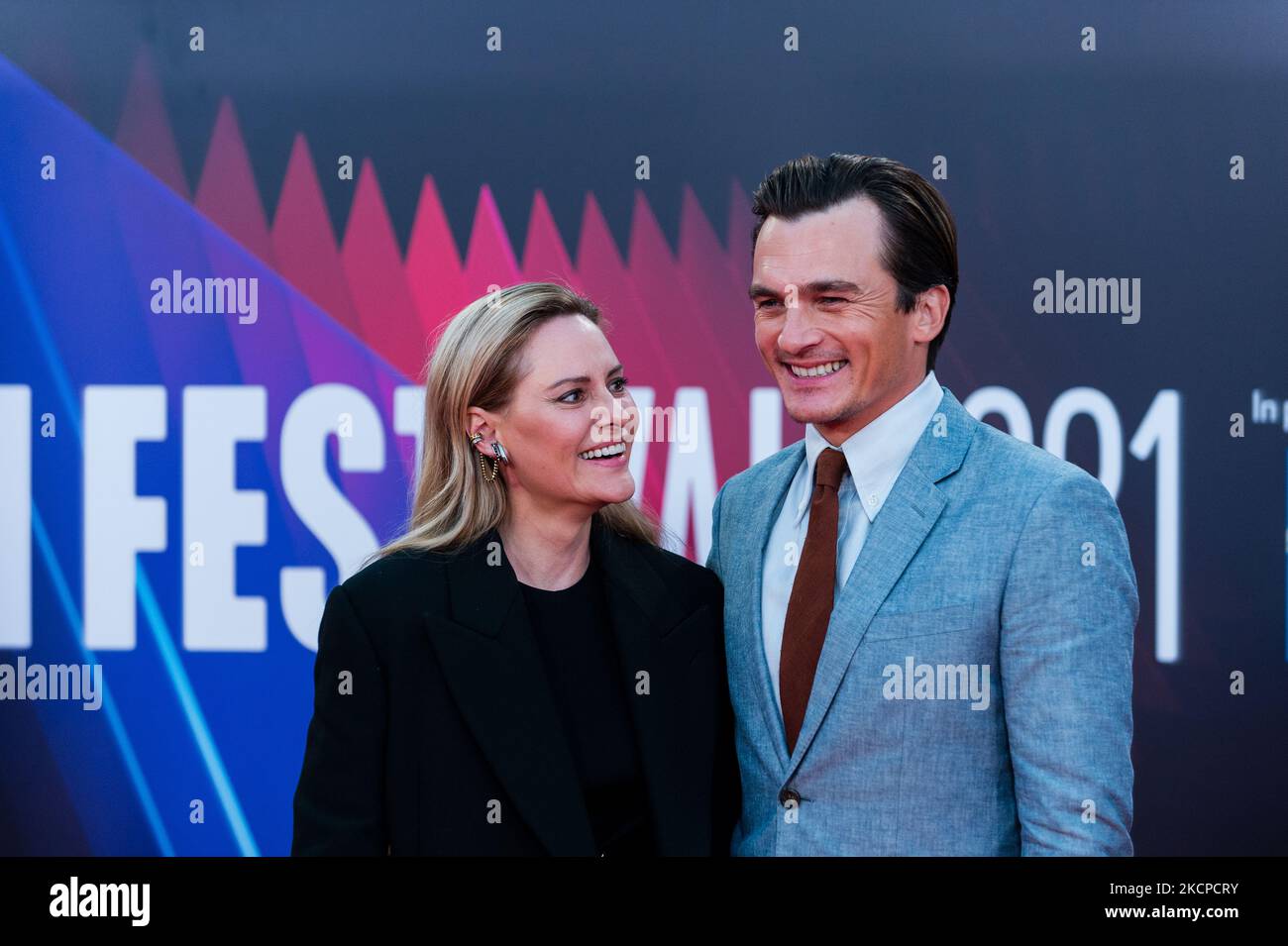 Rupert Friend and Aimee Mullins attend the "The French Dispatch" UK ...