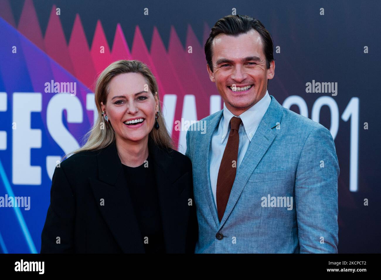 Rupert Friend and Aimee Mullins attend the "The French Dispatch" UK ...