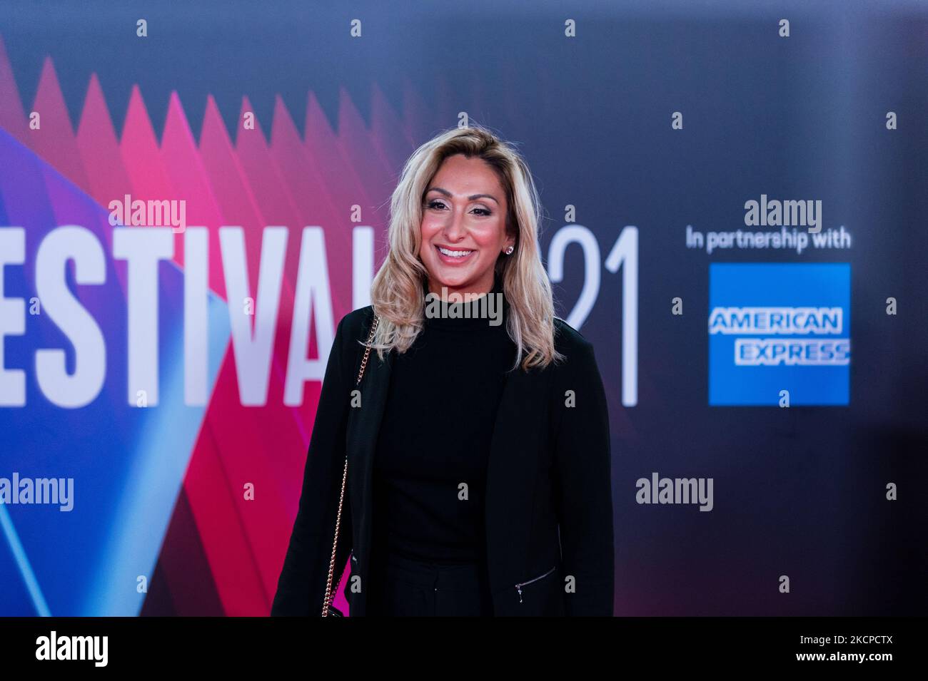 Saskia Chana attends the "The Tender Bar" Premiere during the 65th BFI ...