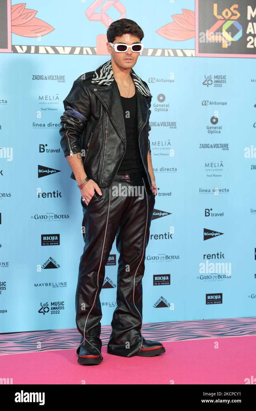 Abraham Mateo attends the red carpet for the LOS40 Music Awards 2022 at ...