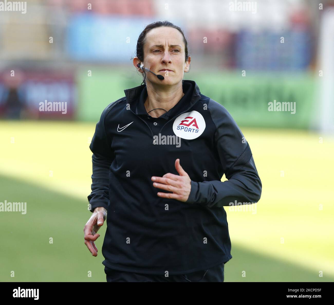 Referee: Lucy May during Barclays FA Women's Super League match between ...