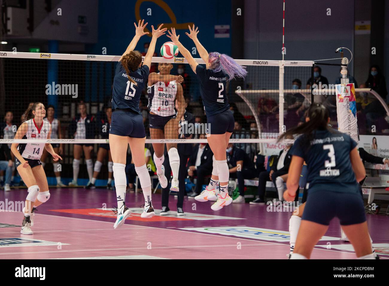 Wall of Beatrice Berti and Raskie August (Delta Despar Trentino) during ...