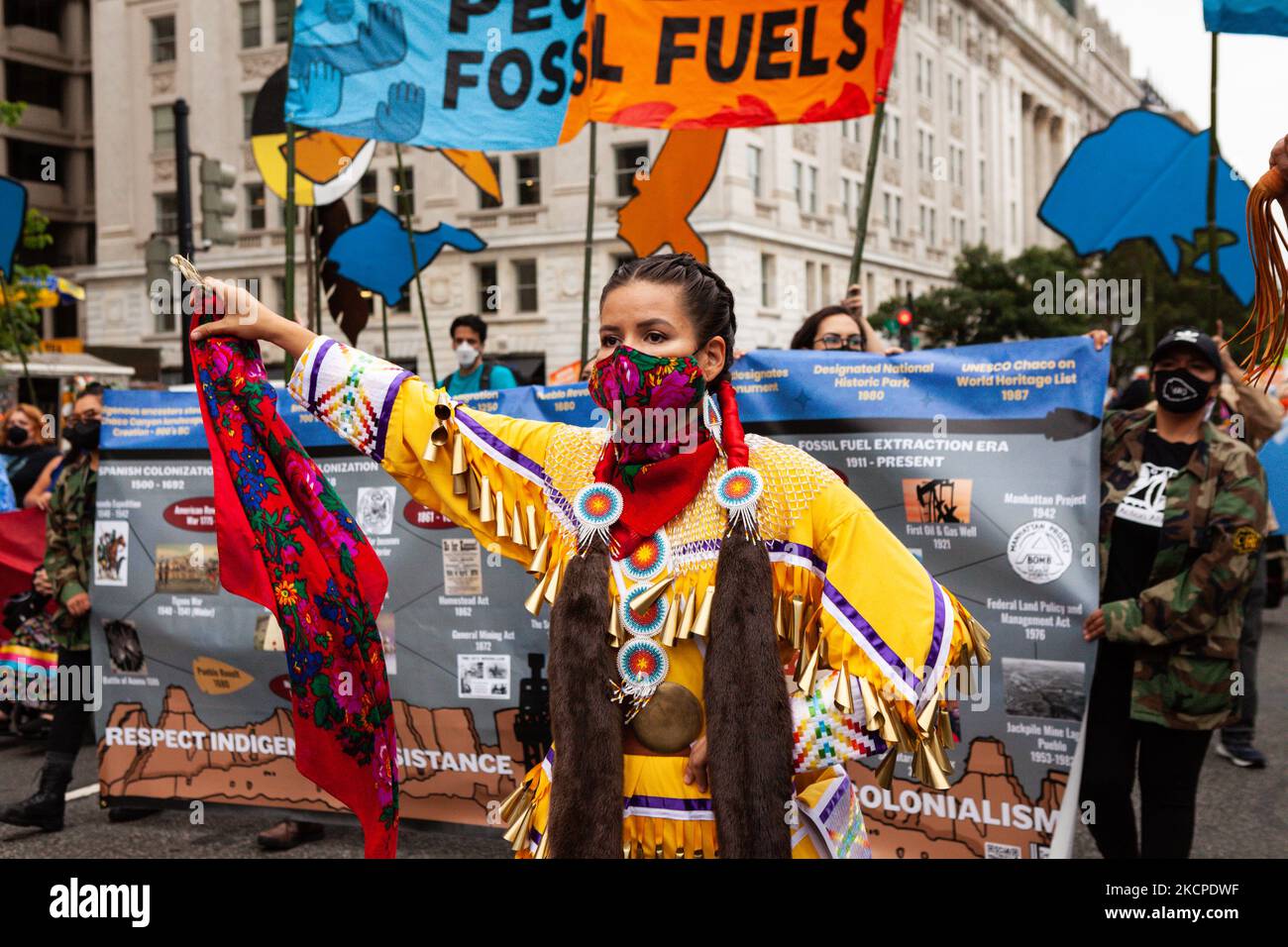 Native American activists lead a protest at the White House against the ...