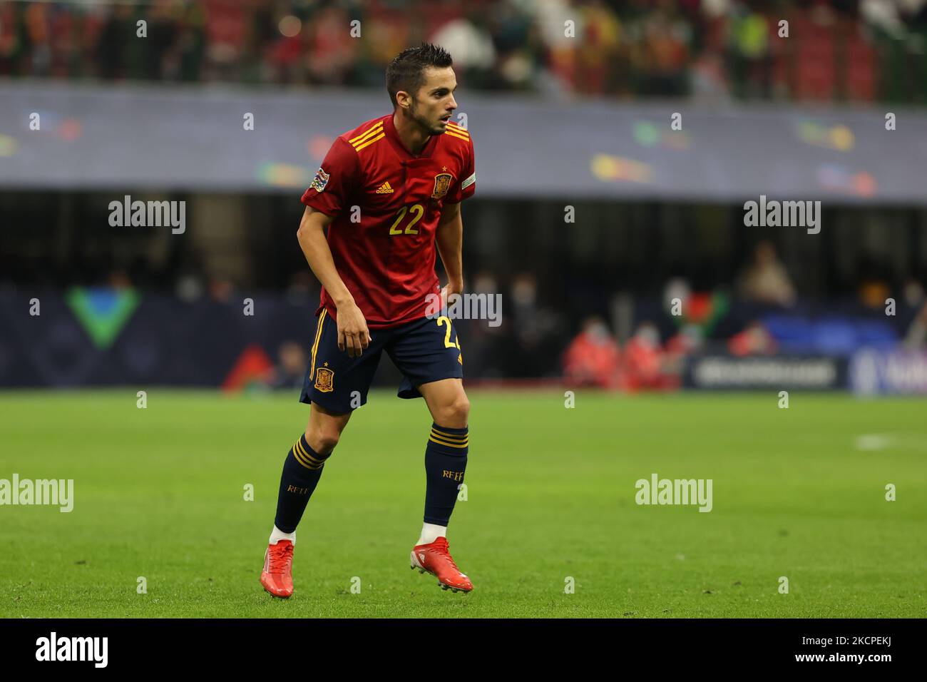 Pablo Sarabia of Spain in action during the UEFA Nations League Finals ...