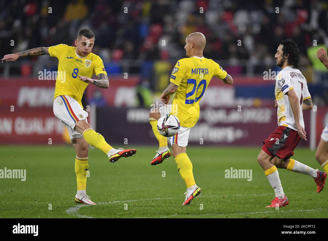 Alexandru Cicaldau and Ionut Mitrita during the FIFA World Cup Qatar ...