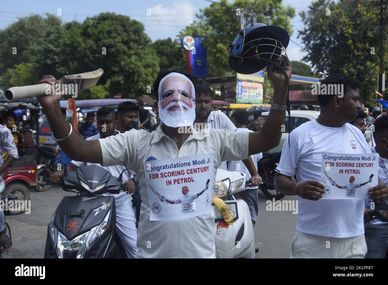 Activists of the National Students' Union of India (NSUI) during a ...