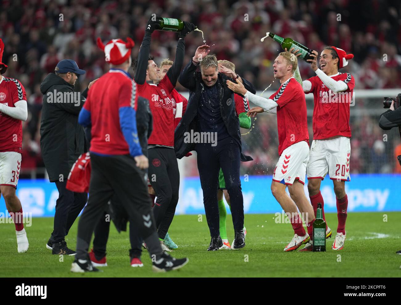 Kasper Hjulmand of Denmark after Denmark against Austria, World Cup ...