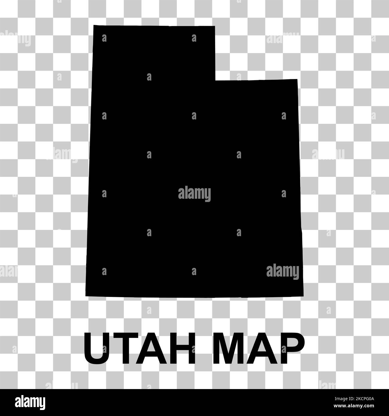 Utah map shape, united states of america. Flat concept icon symbol ...