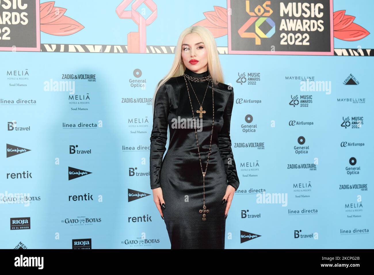 Ava Max attends the red carpet for the LOS40 Music Awards 2022 at the ...