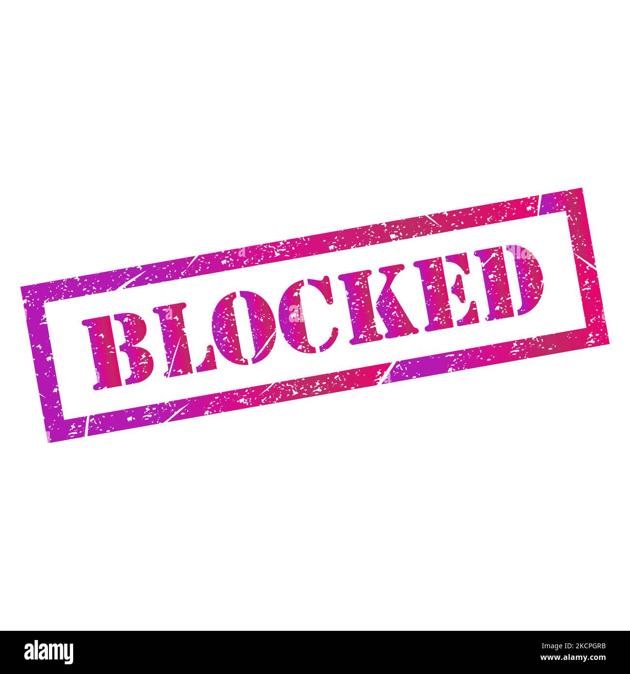 Blocked stamp symbol, label sticker sign button, text banner vector ...