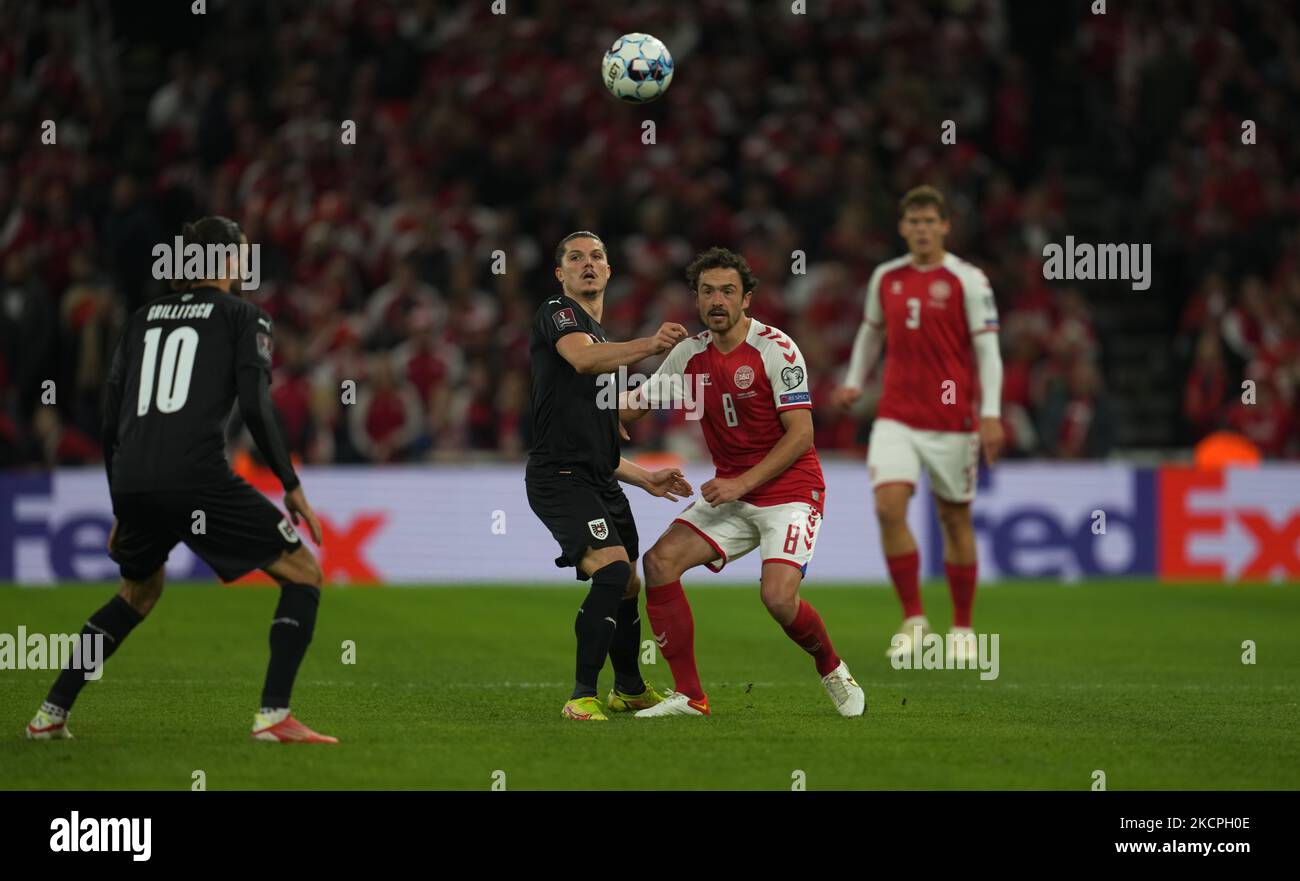 Thomas Delaney of Denmark during Denmark against Austria, World Cup ...