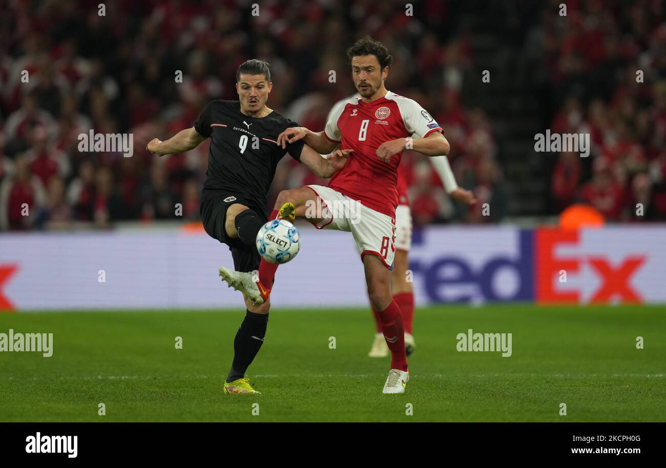 Thomas Delaney of Denmark during Denmark against Austria, World Cup ...