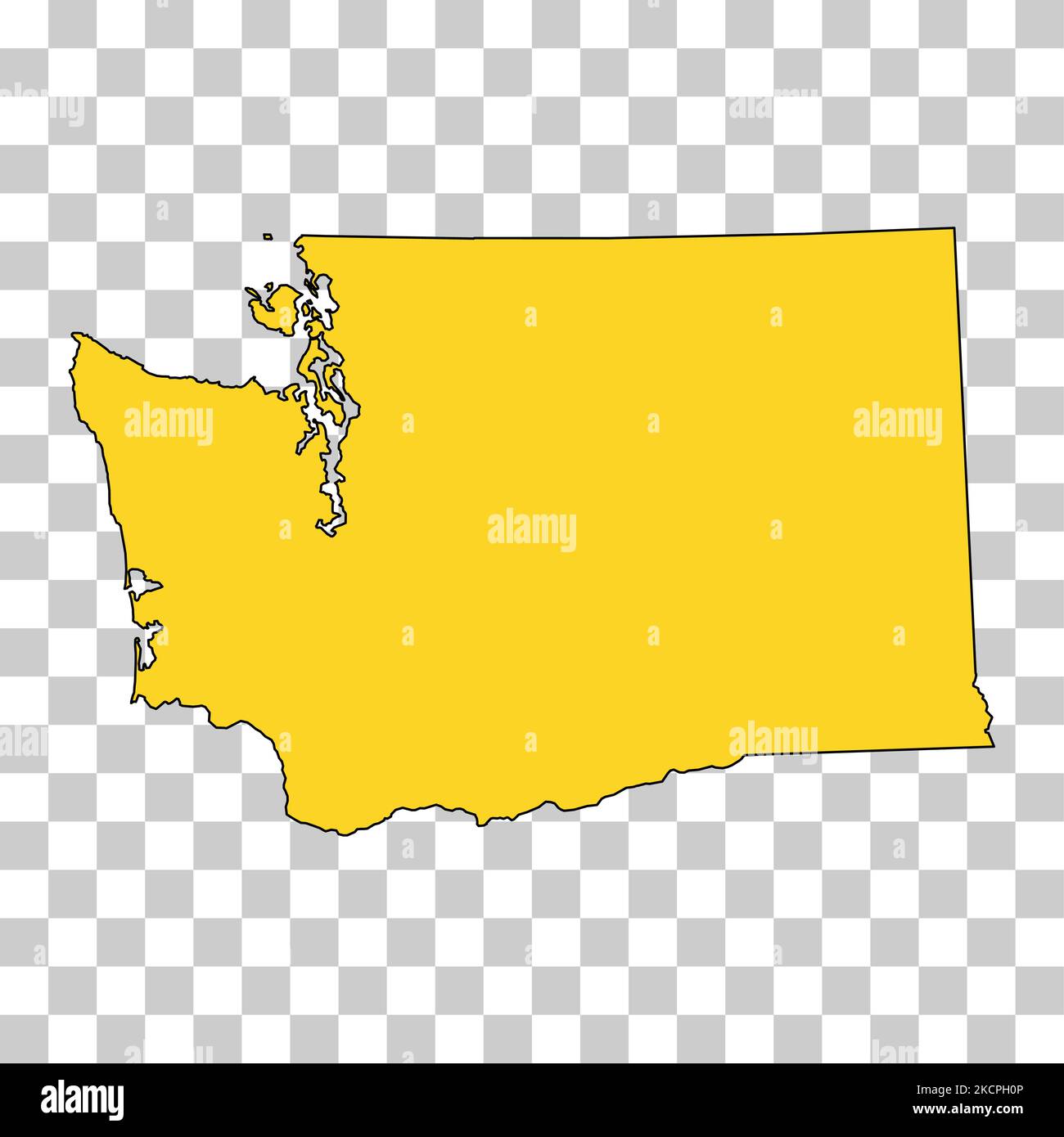 Washington map shape, united states of america. Flat concept icon ...