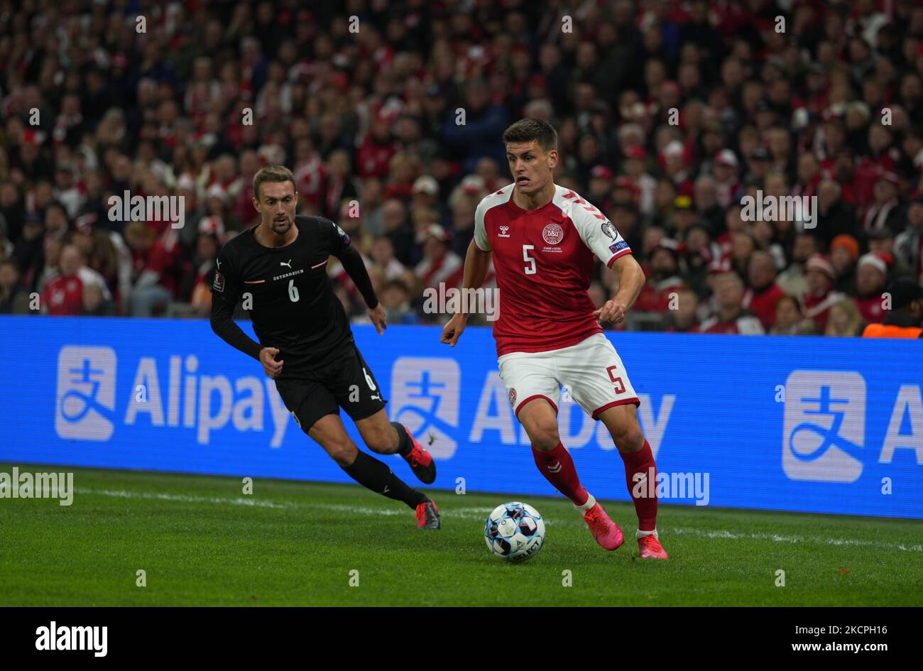 Joakim Maehle of Denmark during Denmark against Austria, World Cup ...