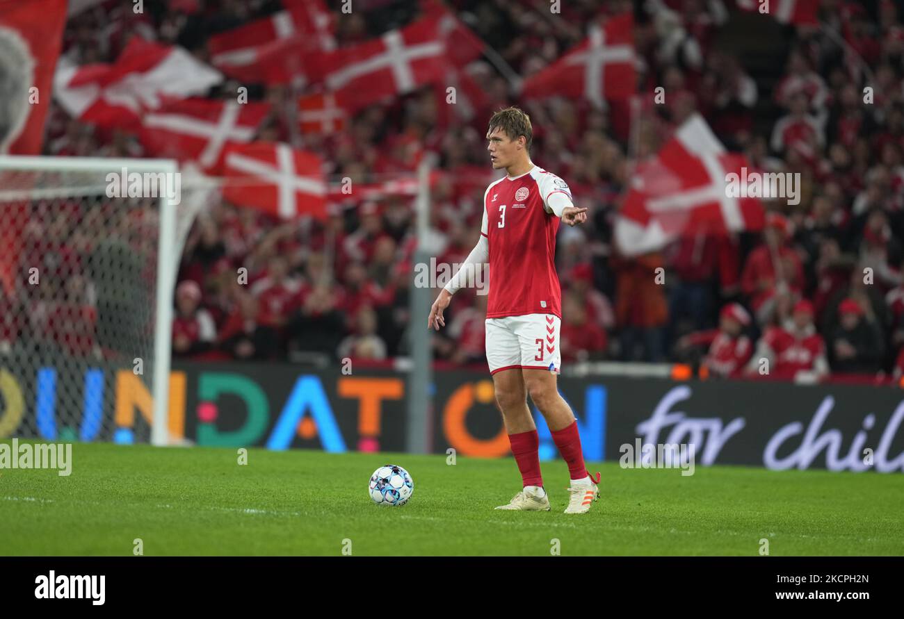 Jannik Vestergaard of Denmark during Denmark against Austria, World Cup ...
