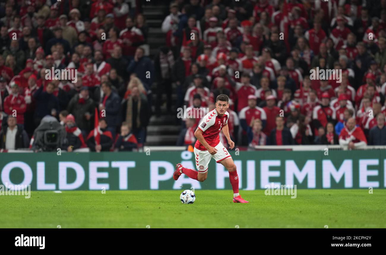 Joakim Maehle of Denmark during Denmark against Austria, World Cup ...