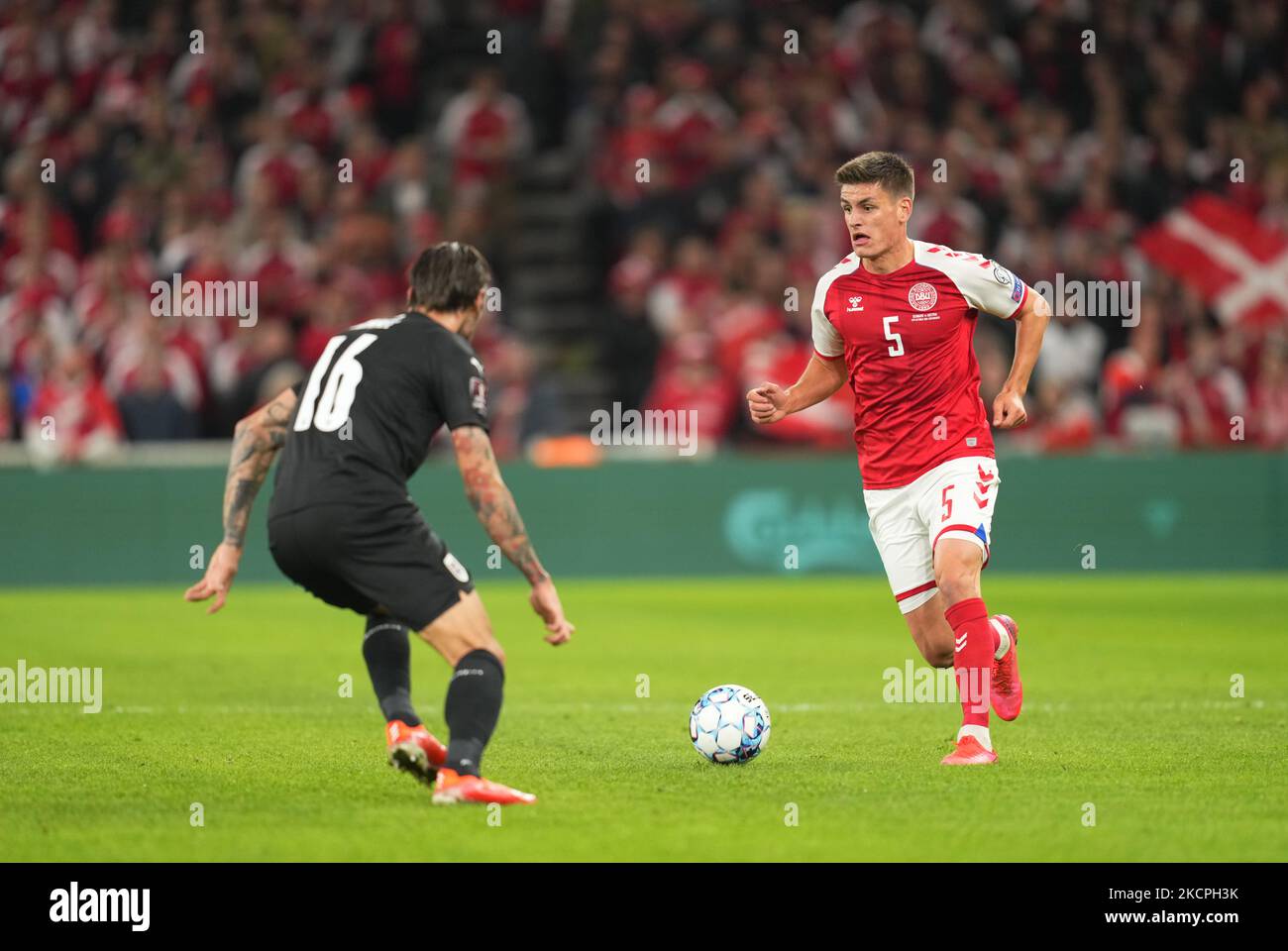 Joakim Maehle of Denmark during Denmark against Austria, World Cup ...