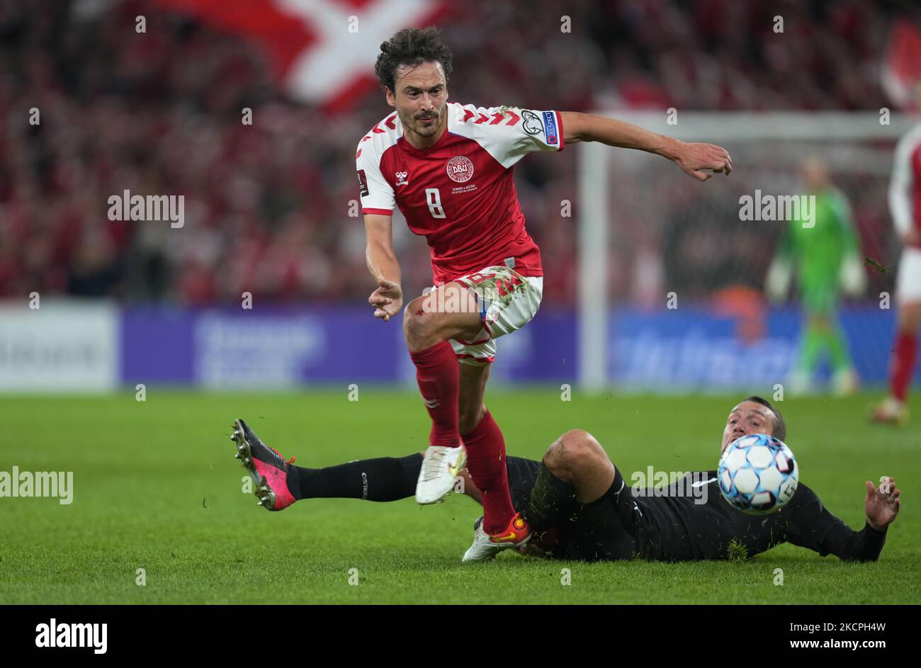 Thomas Delaney of Denmark during Denmark against Austria, World Cup ...