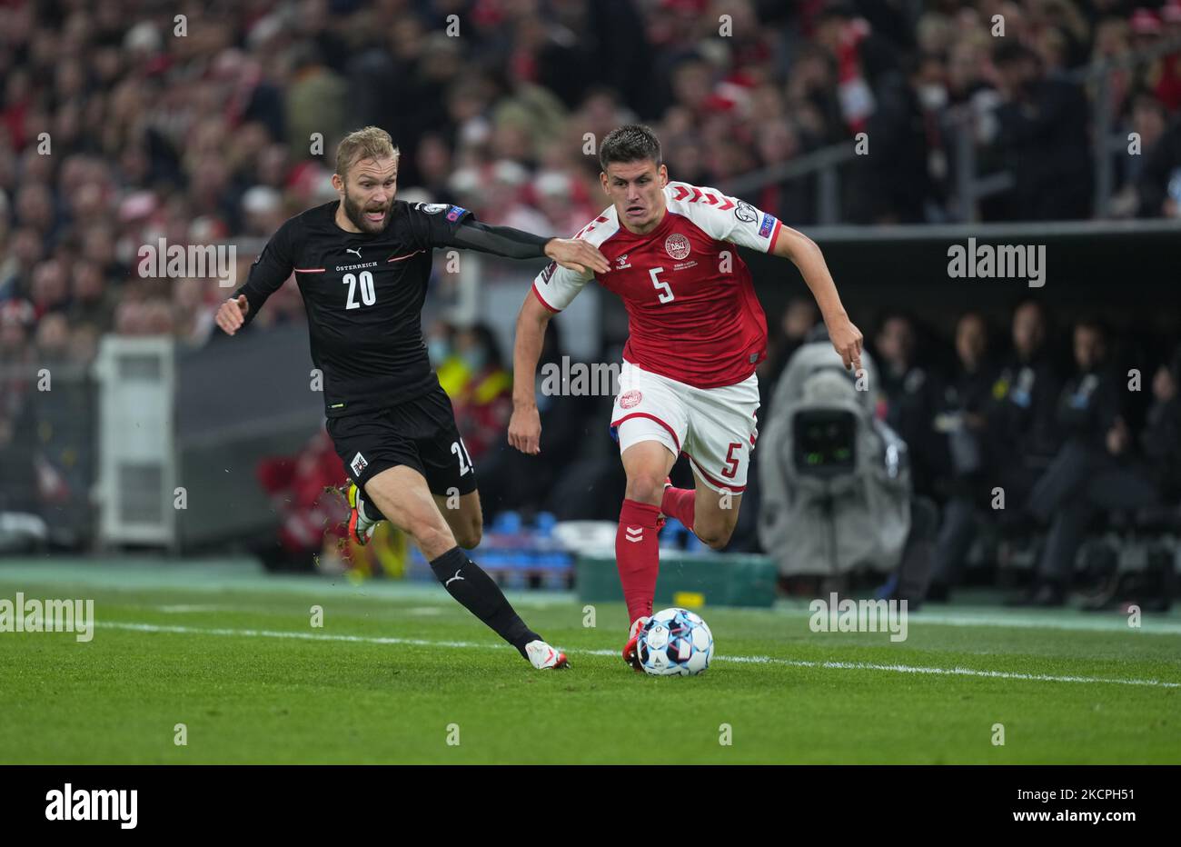 Joakim Maehle of Denmark during Denmark against Austria, World Cup ...
