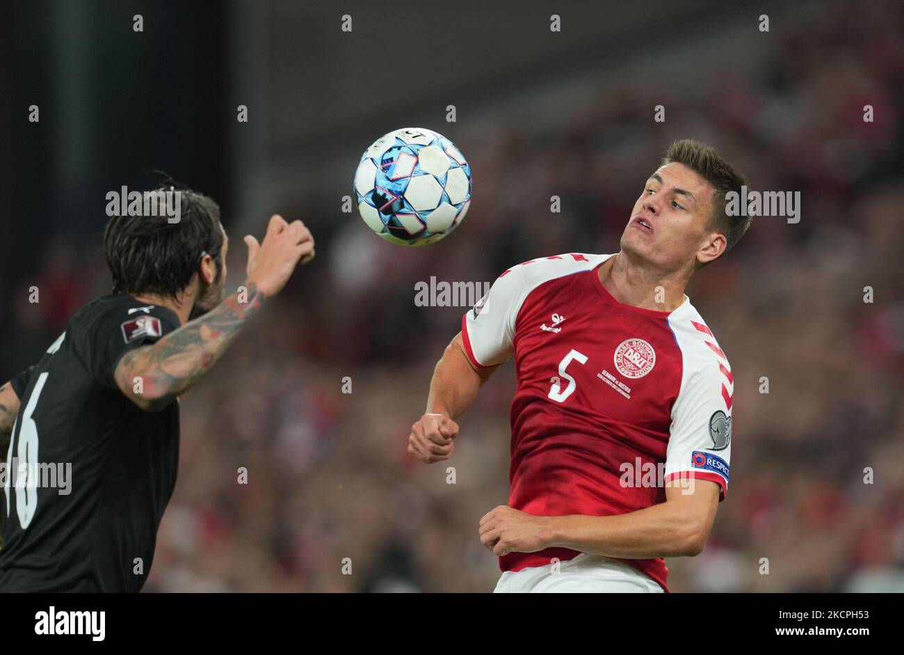 Joakim Maehle of Denmark during Denmark against Austria, World Cup ...