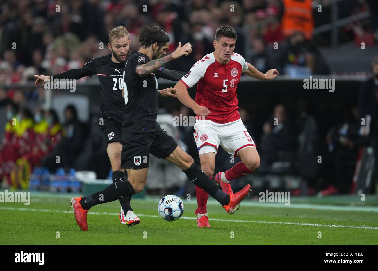 Joakim Maehle of Denmark during Denmark against Austria, World Cup ...