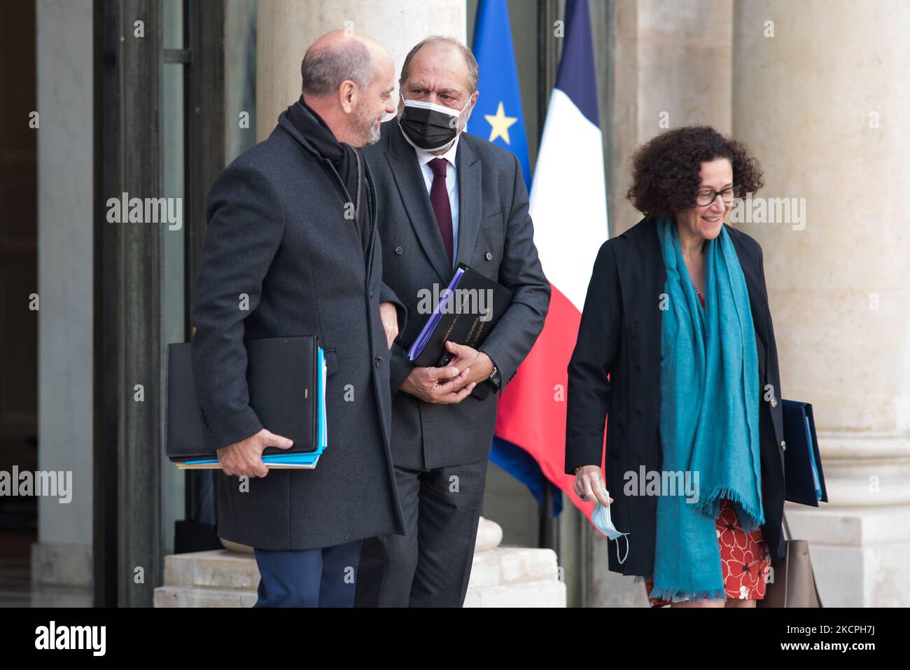 Justice Minister Eric Dupond-Moretti leaves the Elysée Palace at the ...