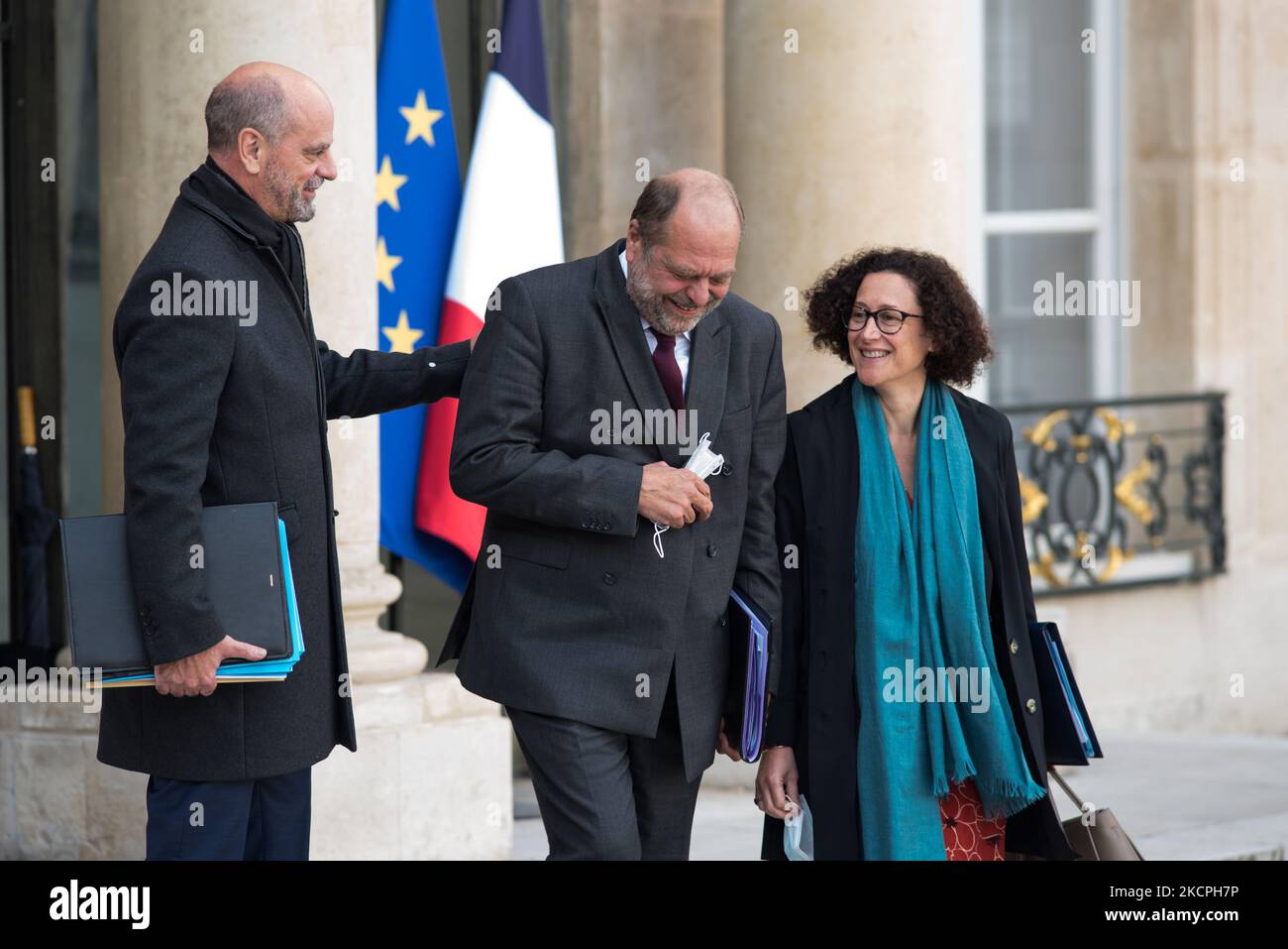 Justice Minister Eric Dupond-Moretti leaves the Elysée Palace at the ...