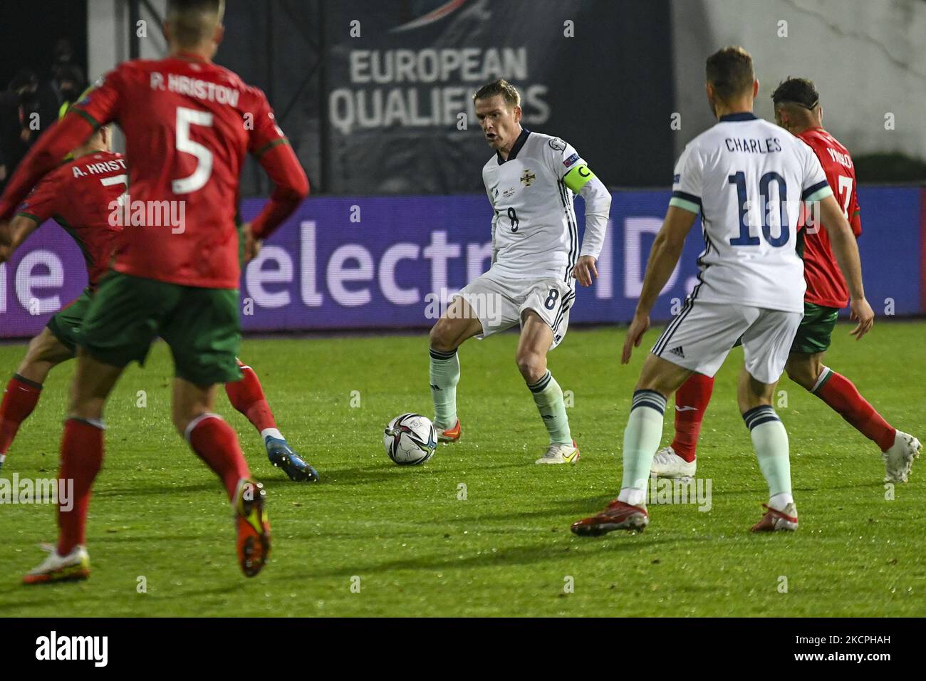 Steven Davis of Northern Ireland with the ball during FIFA World Cup ...