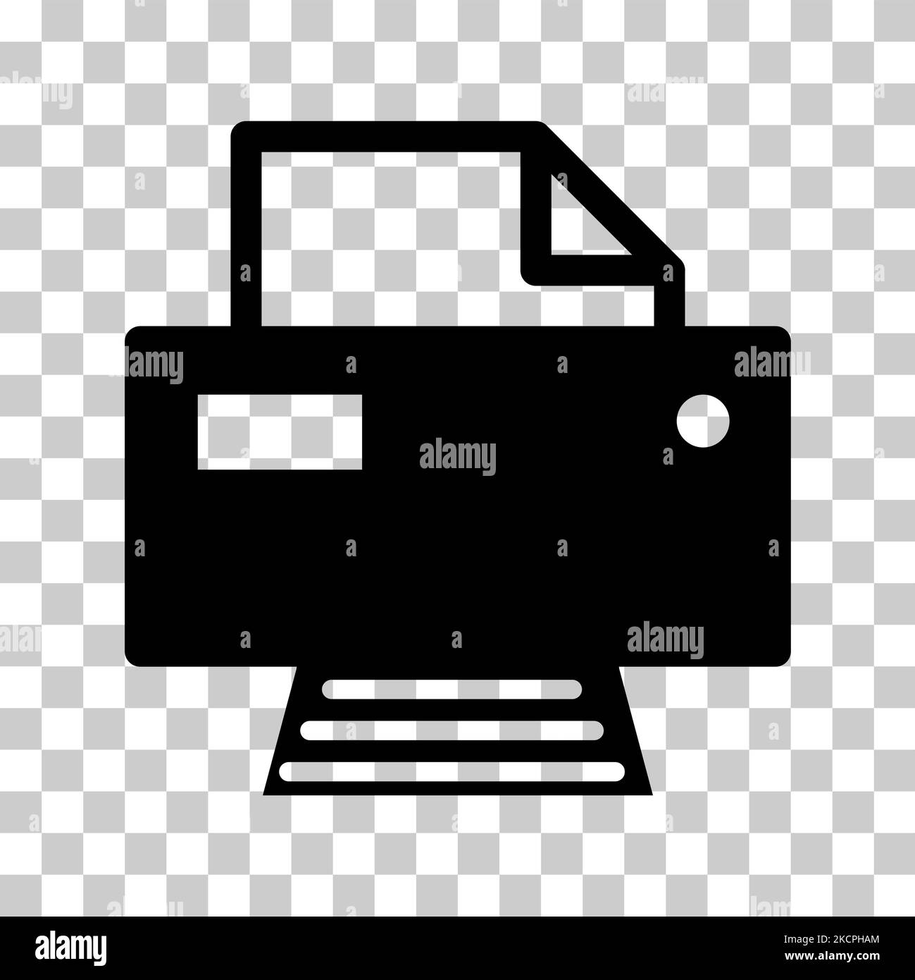 Printer document web icon, printout machine technology flat sign vector ...