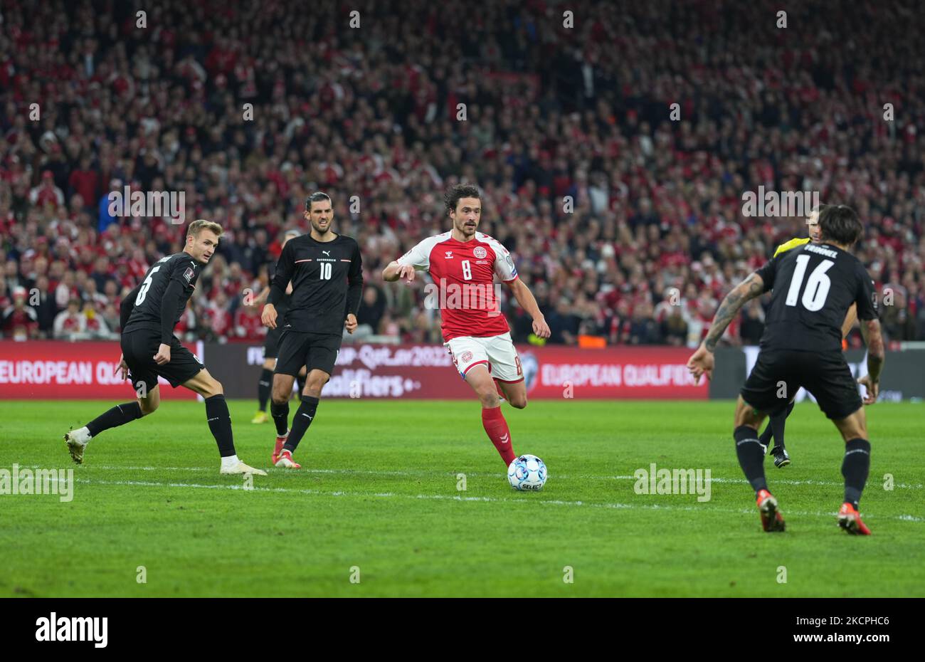 Thomas Delaney of Denmark during Denmark against Austria, World Cup ...
