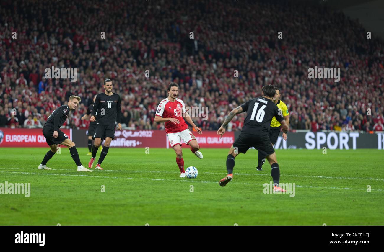 Thomas Delaney of Denmark during Denmark against Austria, World Cup ...