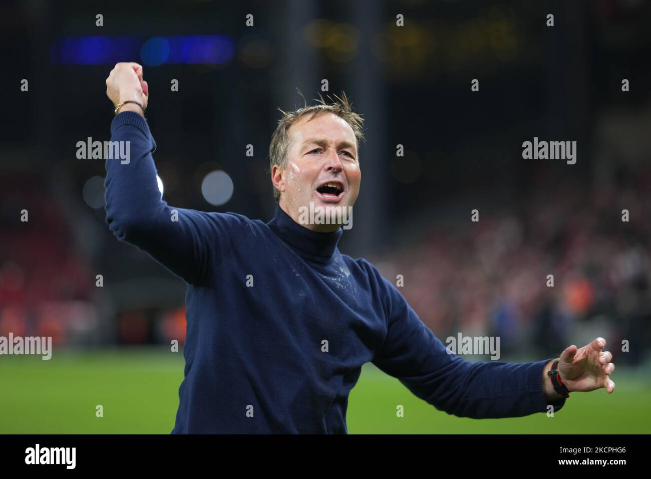 Kasper Hjulmand of Denmark after Denmark against Austria, World Cup ...