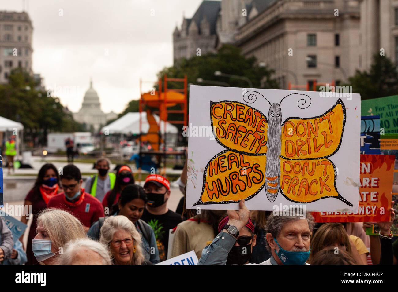 Native American climate activists and allies depart Freedom Plaza en ...