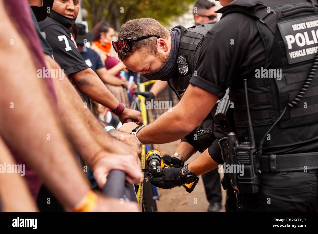Native american led non violent civil disobedience action hi-res stock ...