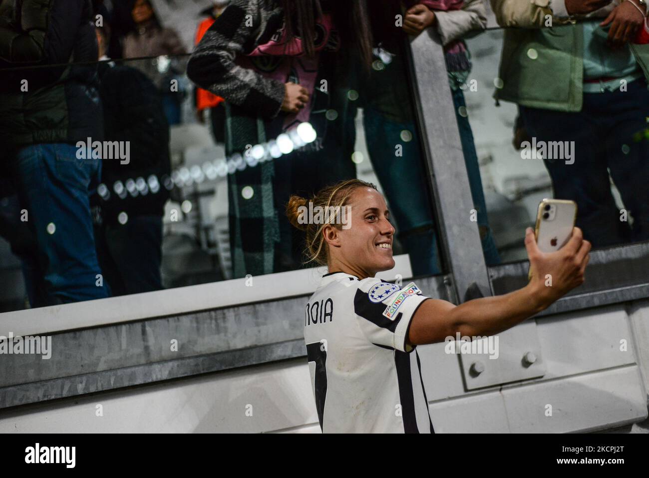 Valentina Cernoia of Juventus takes a selfie after the Group A - UEFA ...