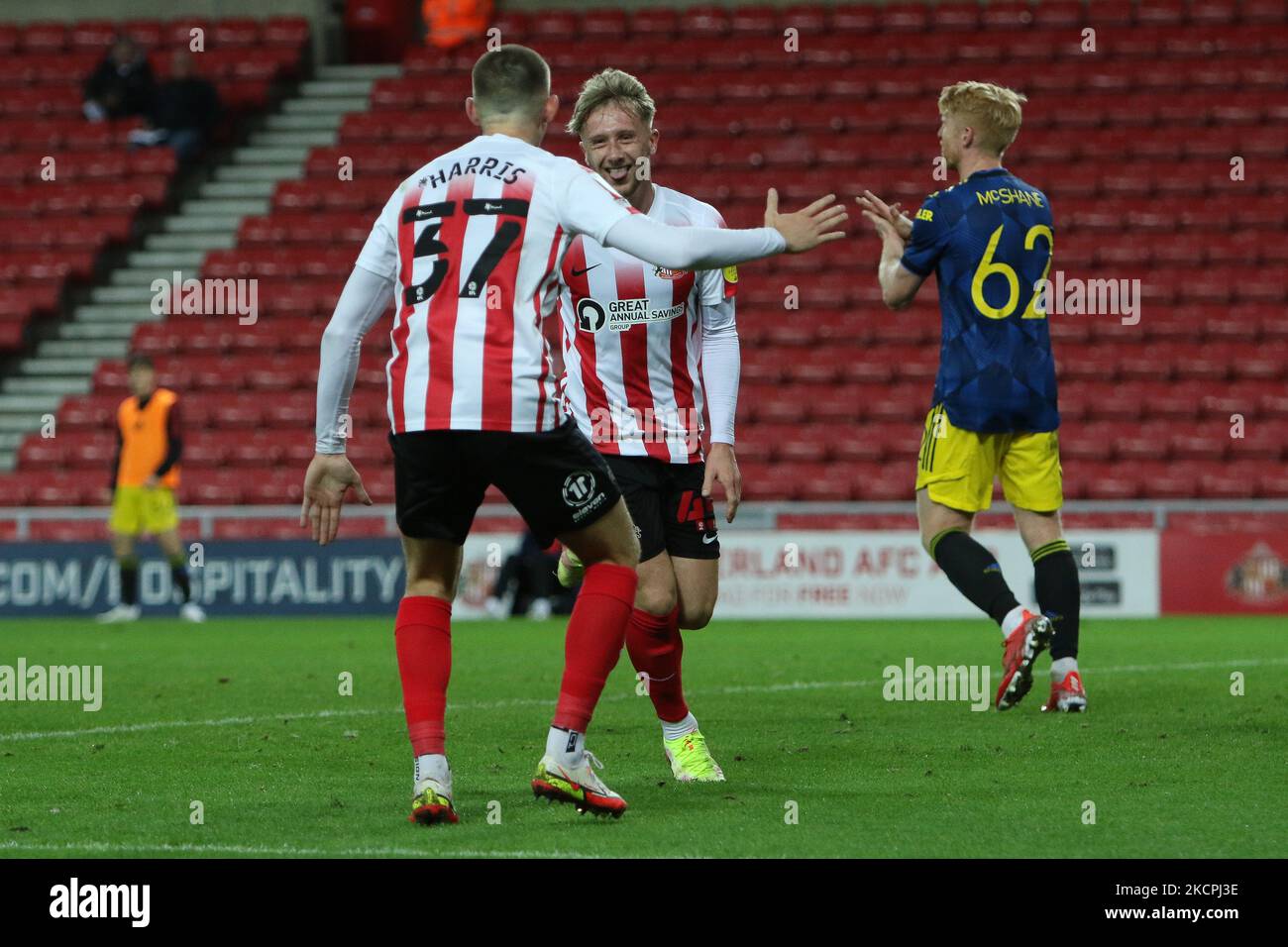 Stephen Wearne of Sunderland celebrates after scoring during the EFL ...