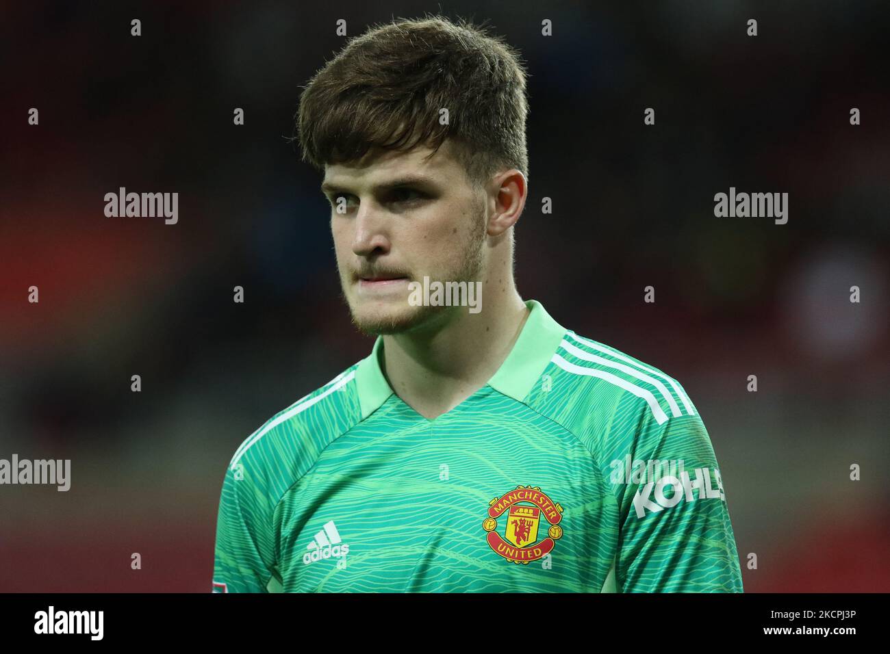 Dermot Mee of Manchester United seen during the EFL Trophy match ...