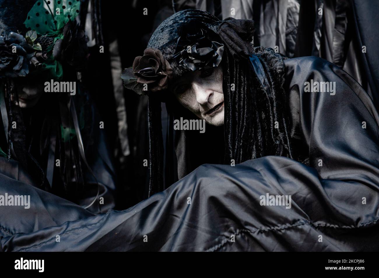 The Black Rebels from Extinction Rebellion are performing, before the ...