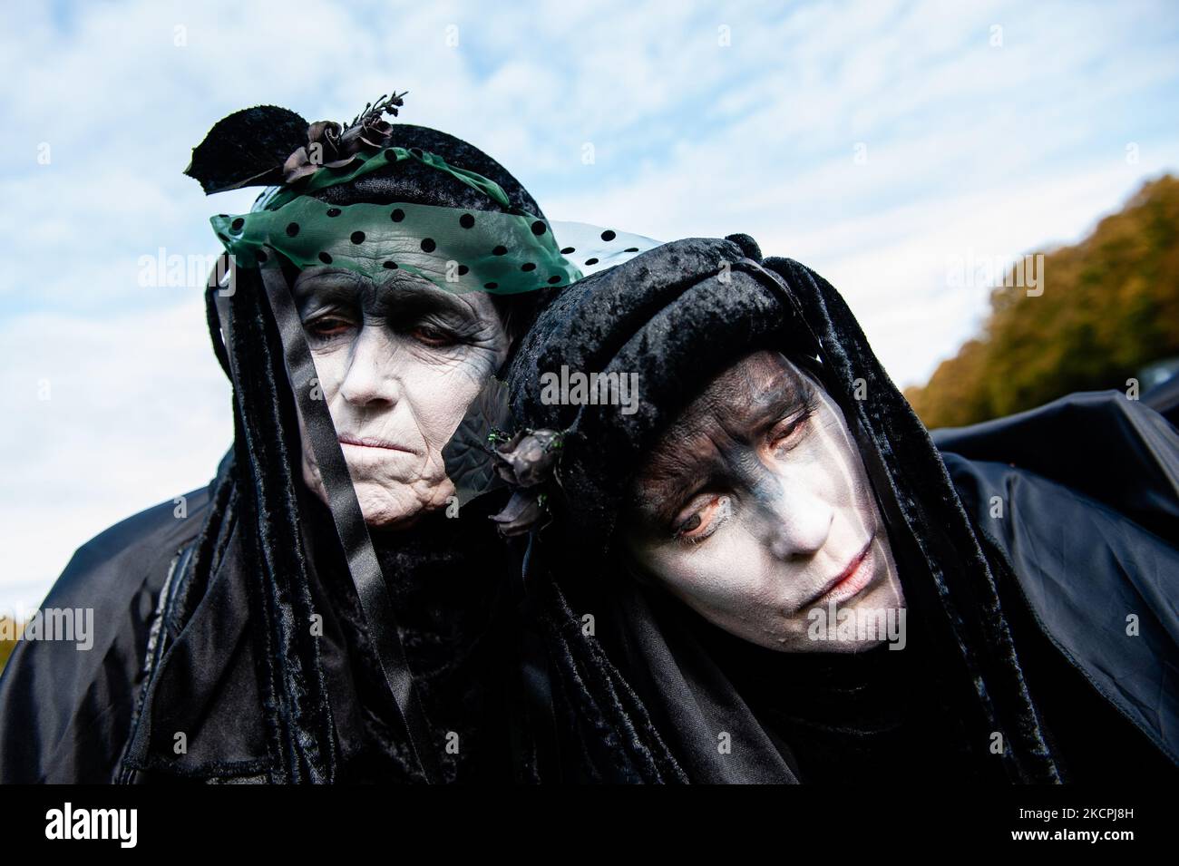 The Black Rebels from Extinction Rebellion are performing, before the ...